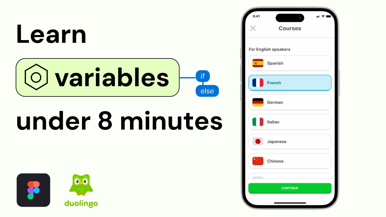 Learn variables and if/else statement in Figma based on Duolingo UI ...