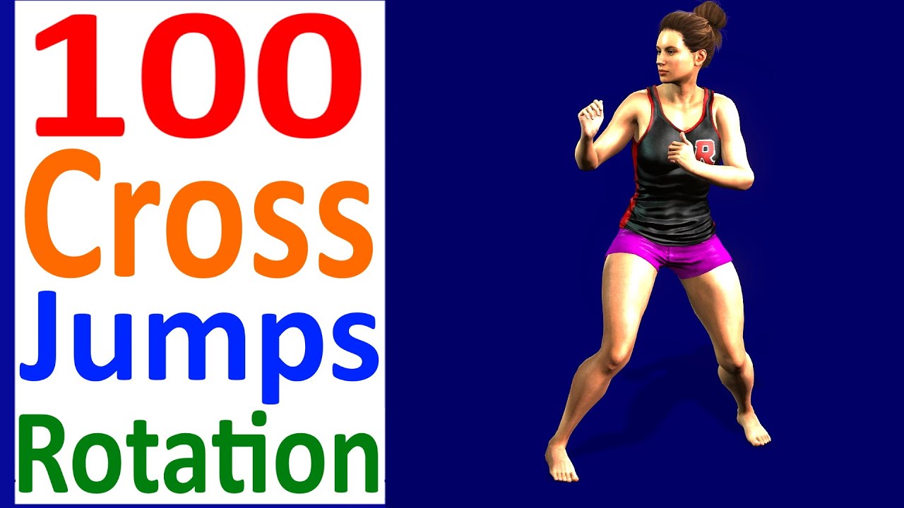 100 cross jumps rotation Women Workout Exercise - Cardio+Burn Calories ...