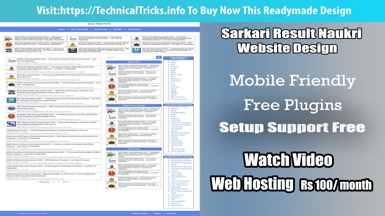 How to Create Job Website on WordPress | Create Job / Sarkari Results ...
