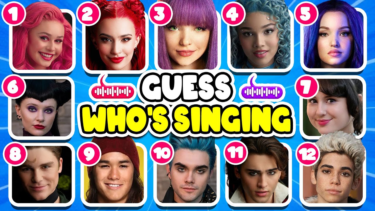Guess Who is Singing ? 🎶 Descendants: The Rise of Red ️ Red, Mal, Chloe ...