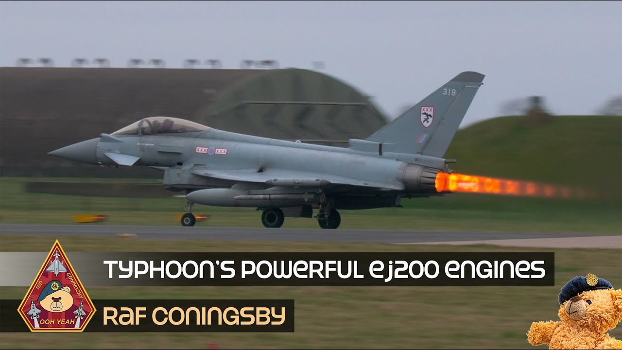 POWERFUL EJ200 BLASTS 30% EXTRA POWER WITH AFTERBURNERS EUROFIGHTER TYPHOON PERFORMACE ...