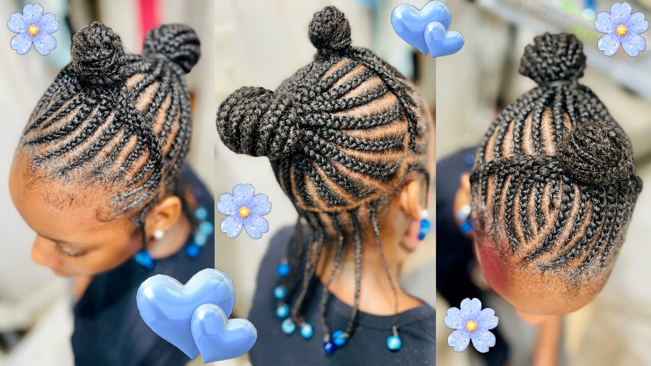 THREE LAYER CORNROW BRAIDS| CORNROW HAIRSTYLE | HAIRSTYLE FOR GIRLS ...