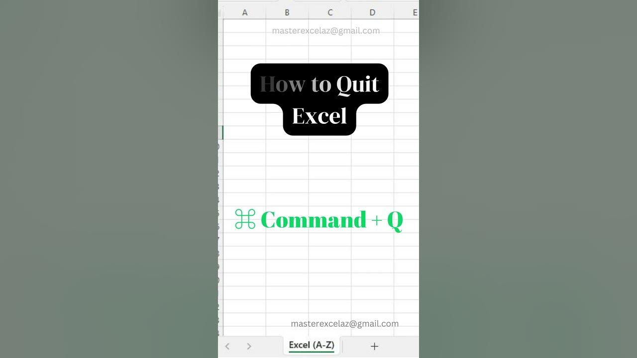 How to quit excel in mac excel? | Shortcuts #macexcel - YouTube