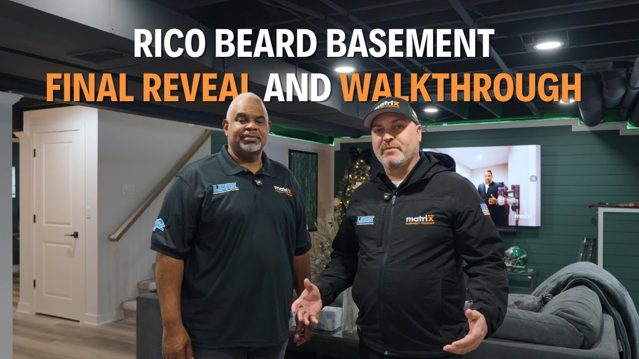 Rico Beard Basement Final Reveal and Basement Design Walkthrough - YouTube