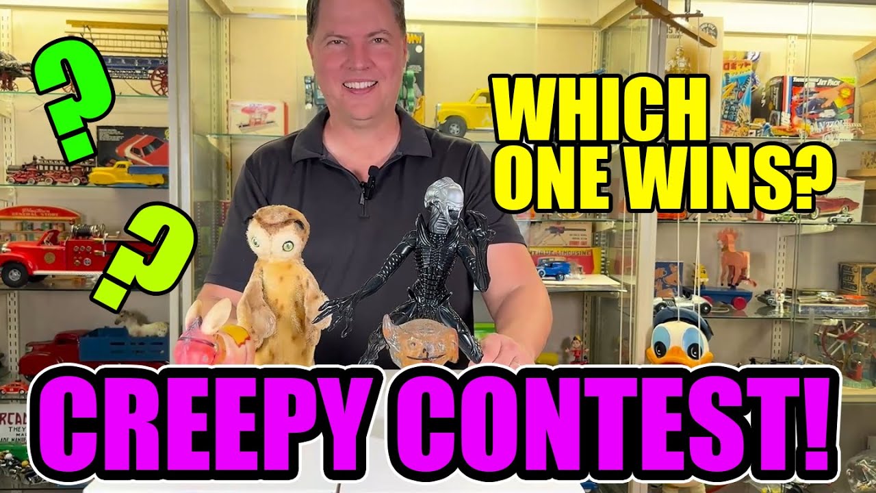 Creepy Figure Contest! Donald Aliens Steif Antique Toys - YouTube
