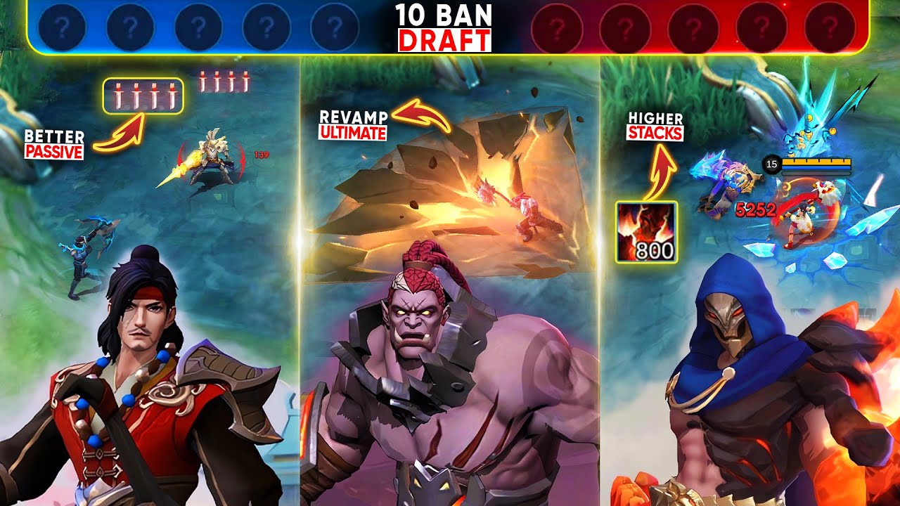 5 UPCOMING HERO REVAMPS | ALDOUS 800 STACKS | YSS NEW PASSIVE | 10 BAN ...