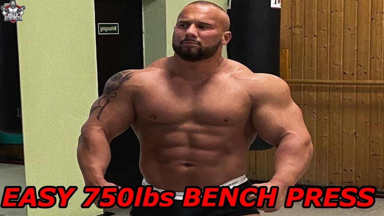 Strength Monster - Easy 340kg/750lbs Bench Press - YouTube
