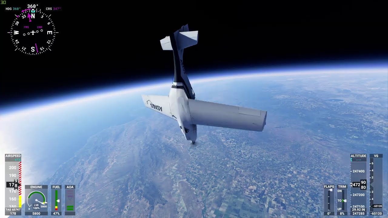 Microsoft Flight Simulator - Fall from 275,000 feet. - YouTube