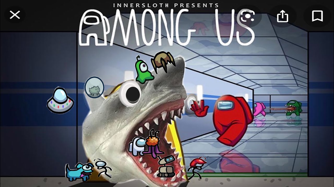 Shark puppet plays among us part 3 Imposter only - YouTube