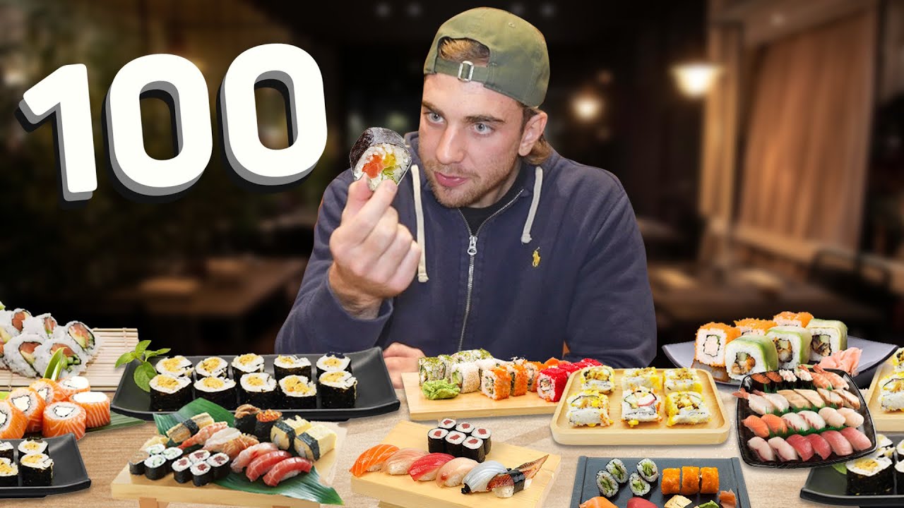 100 Bitar Sushi - 100 minuter. - YouTube