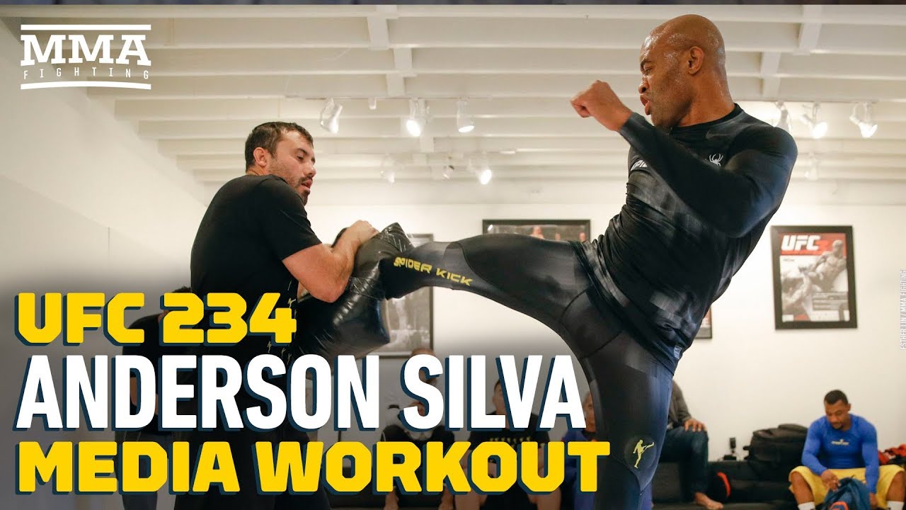 UFC 234: Anderson Silva Open Workout In West Hollywood (Complete) - MMA ...