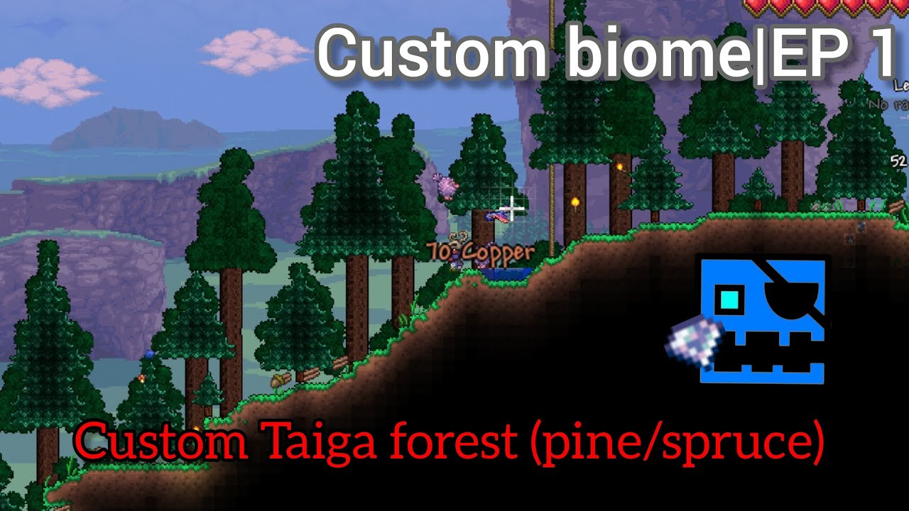 Making a taiga forest | Terraria custom biome episode 1 - YouTube