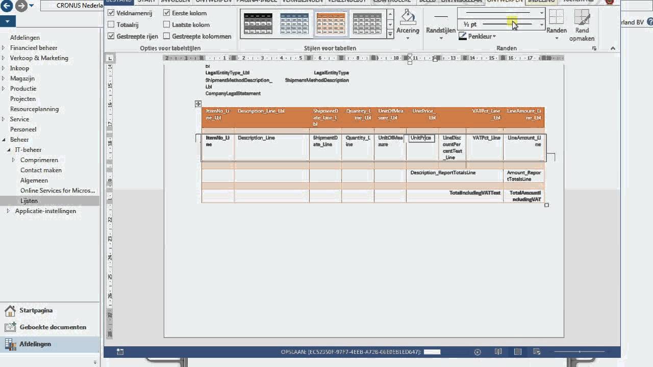 NAV 2015 Reporting: Layout bewerken - YouTube