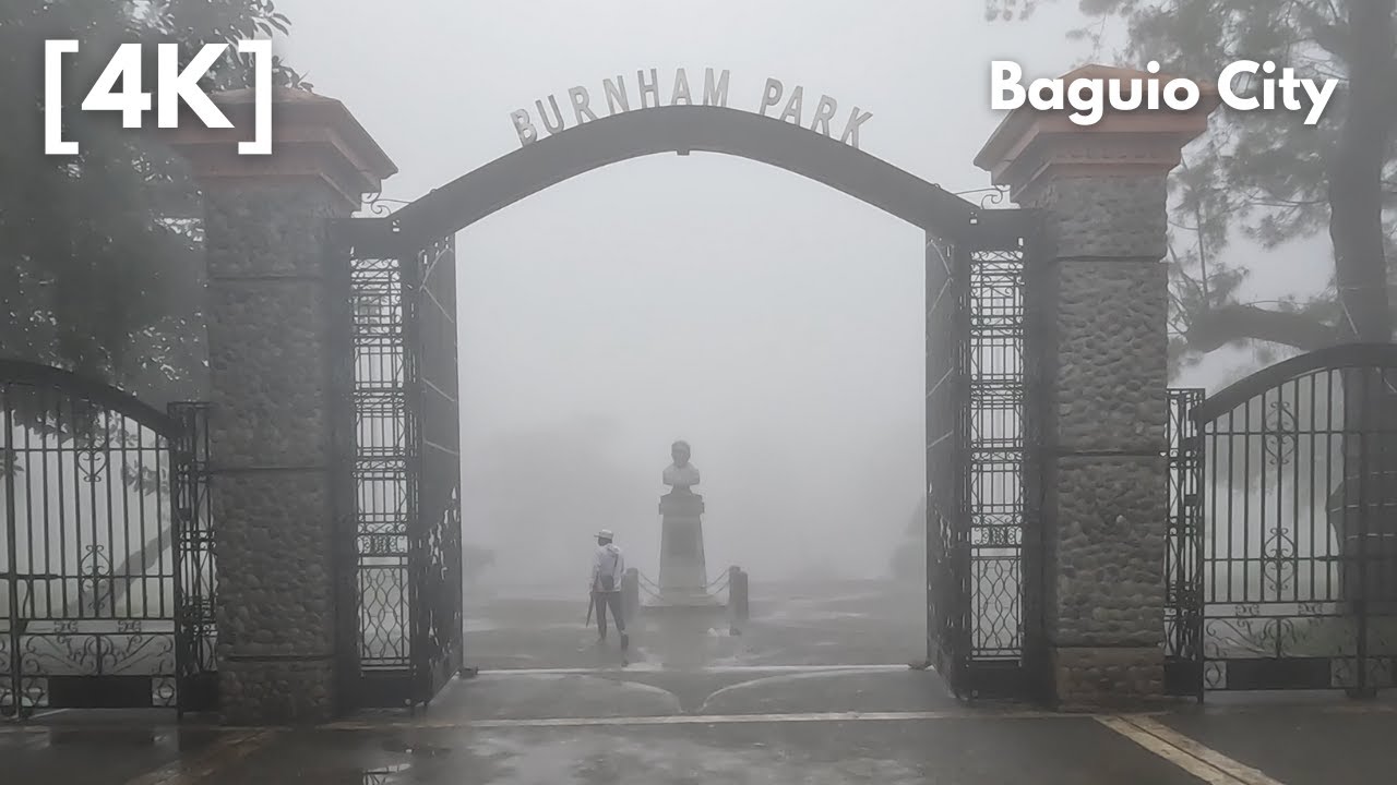 Walking Tour of Burnham Park, Baguio City on a Super Foggy Day - YouTube