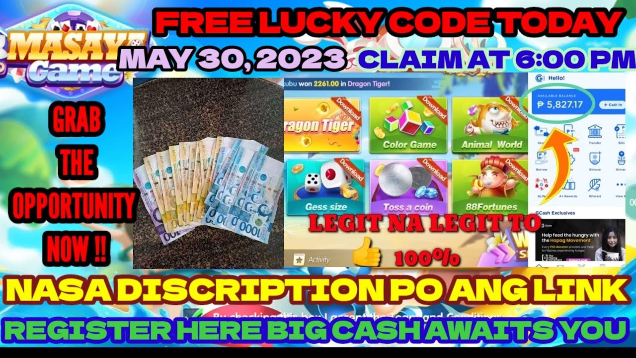 MASAYA GAME FREE LUCKY CODE TODAY MAY 30, 2023 - CLAIM AT EXACTLY 6:00 PM - YouTube
