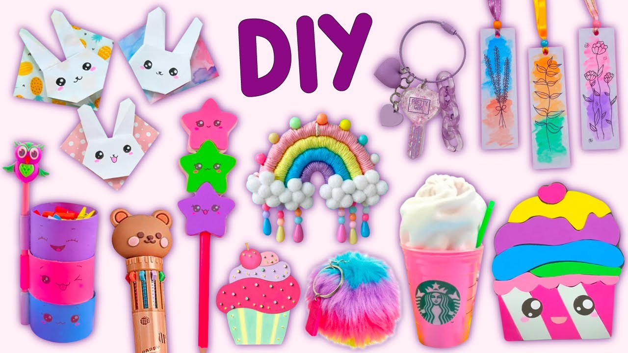 8 DIY BEAUTIFUL THINGS IN 5 MINUTES FOR YOU - Pencil Case, Bookmark ...