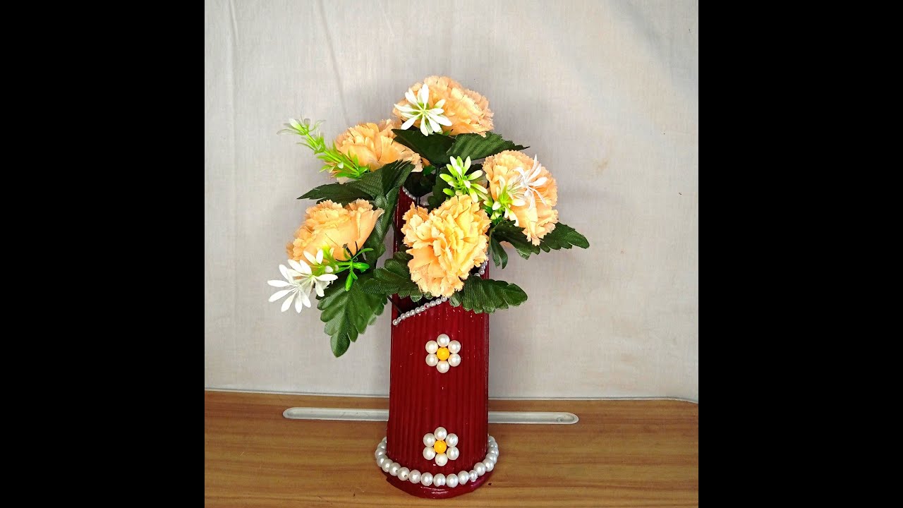 DIY Flower Vase Using Newspaper - YouTube