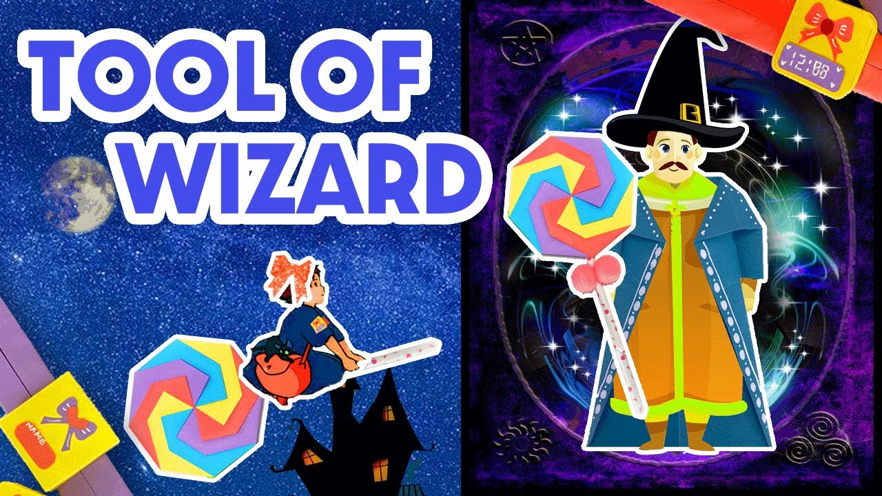 Easy PAPER CRAFT wizard tools | Kids Crafts DIY decoration Origami ...