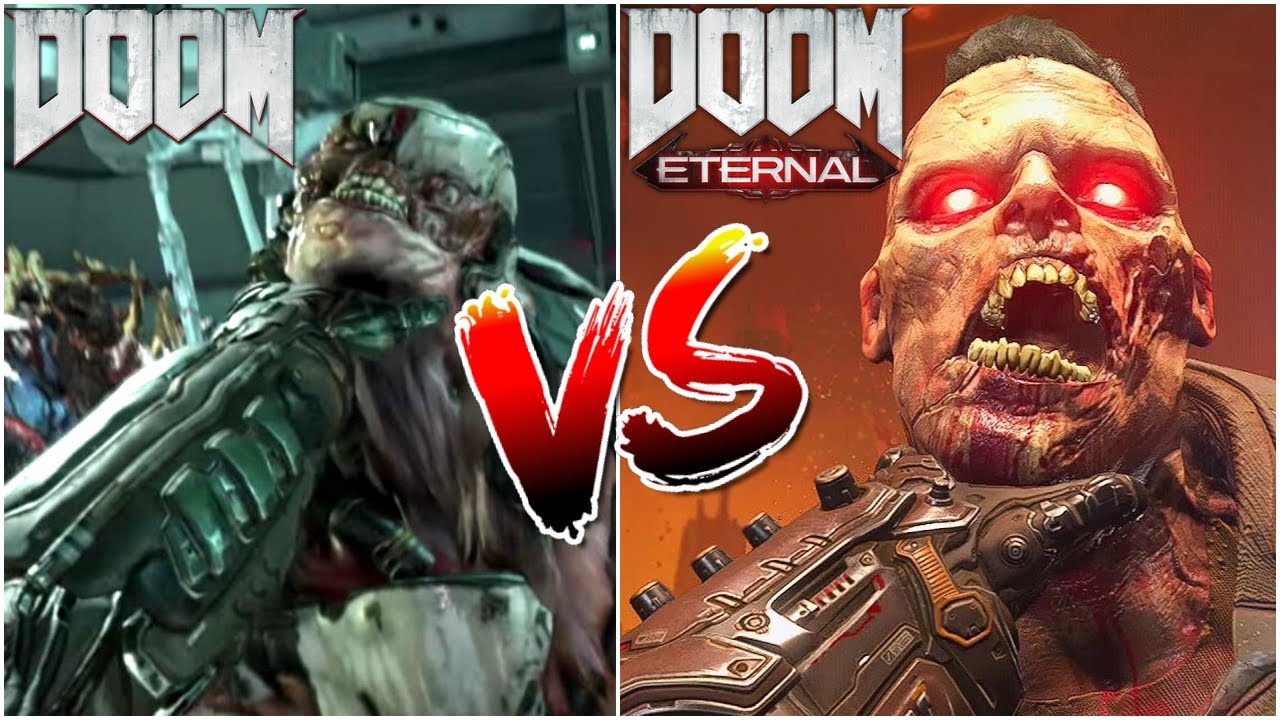 DOOM 2016 vs DOOM Eternal Glory Kill Comparisons - YouTube