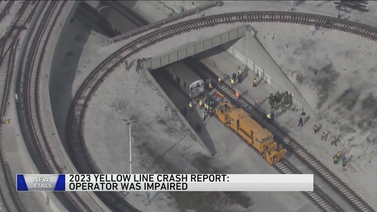 Alcohol detected in system of train operator in November 2023 Yellow ...