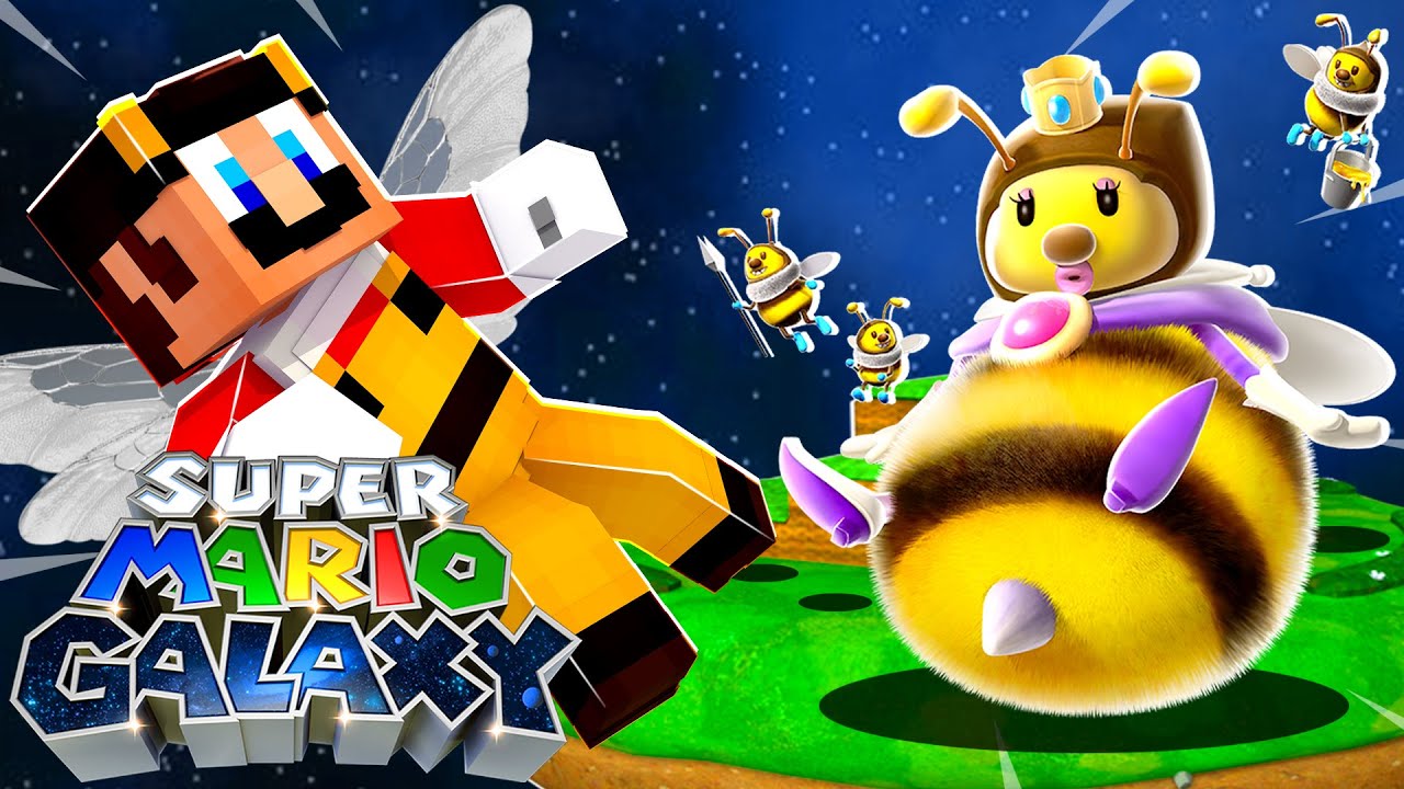 Mario Gives Queen Bee A Bath! [100] | Super Mario Galaxy | Minecraft ...