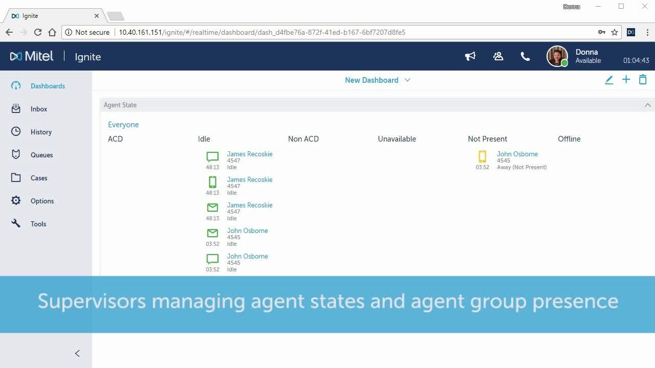 Web Ignite: Supervisors Managing Agent States and Agent Group Presence ...