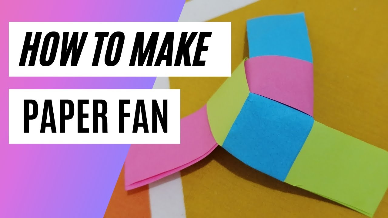 How to make paper fan / DIY paper fan - YouTube