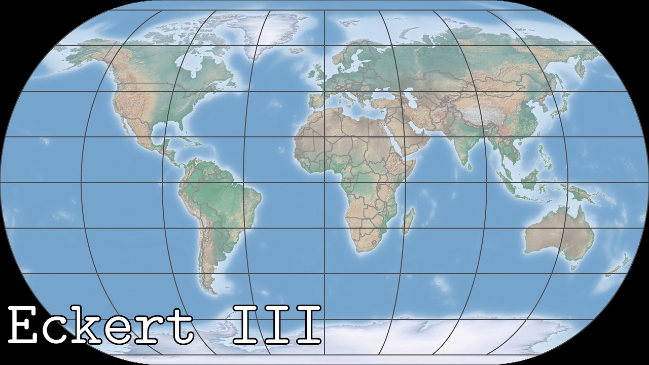 Map projections and how they distort the world. - YouTube