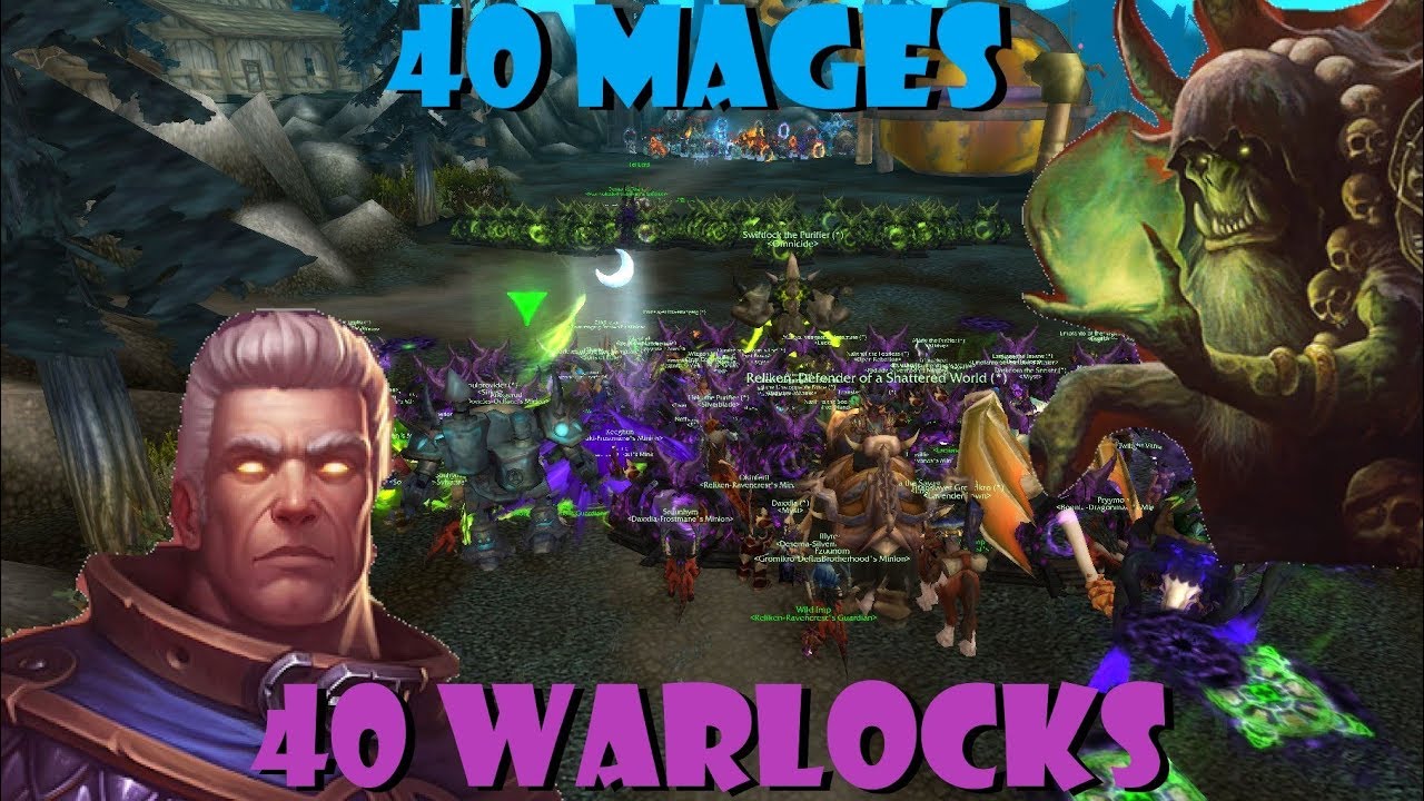 40 Warlocks VS 40 Mages - YouTube