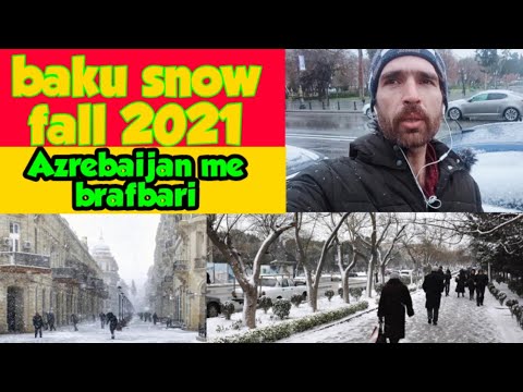 #Azerbaijan #Baku snow fall in baku 2021/ beautiful snow fall in ...