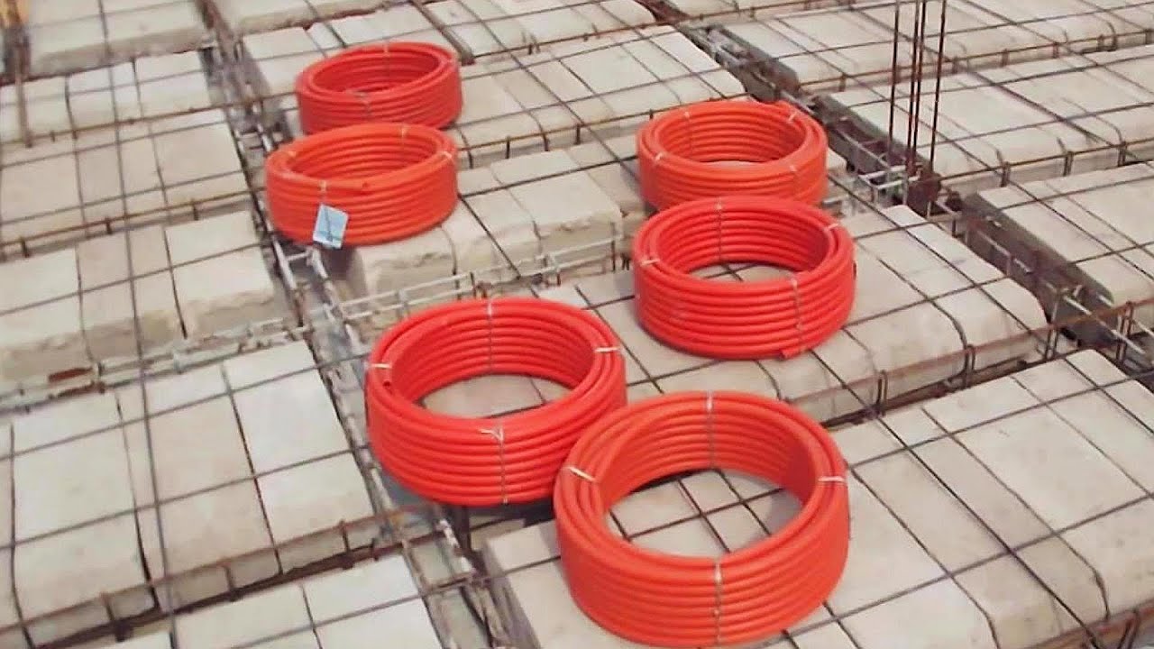 Electrical Conduits And Grids Of Rebar On Hourdi Blocks - YouTube