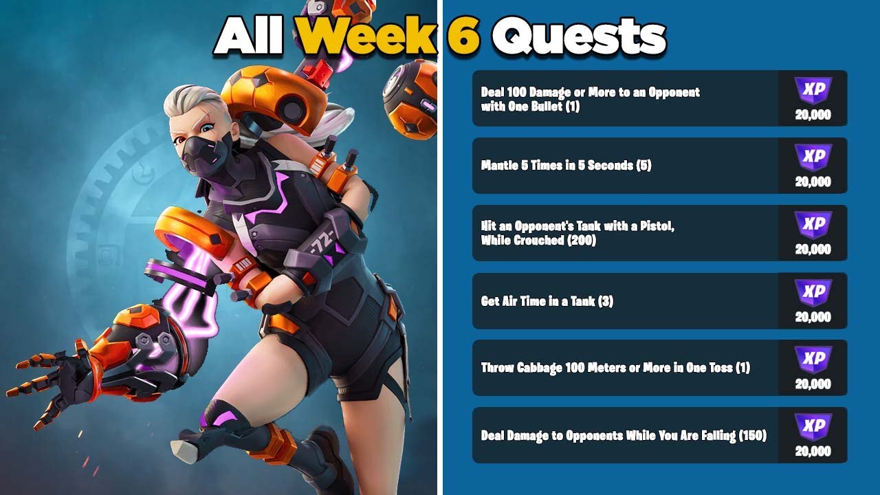 Fortnite All Week 6 Season Quests Guide - Chapter 3 Season 2 - YouTube