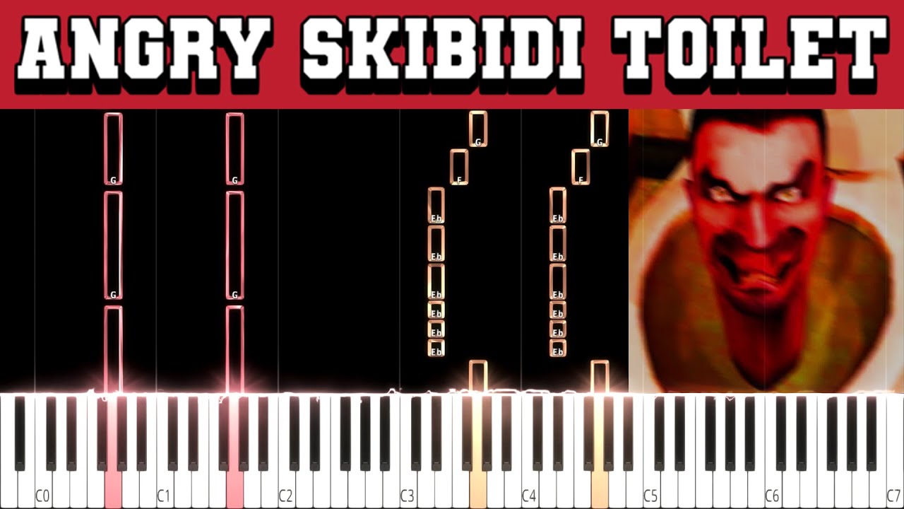Angry😡Skibidi Toilet - Aggressive Piano Tutorial - YouTube