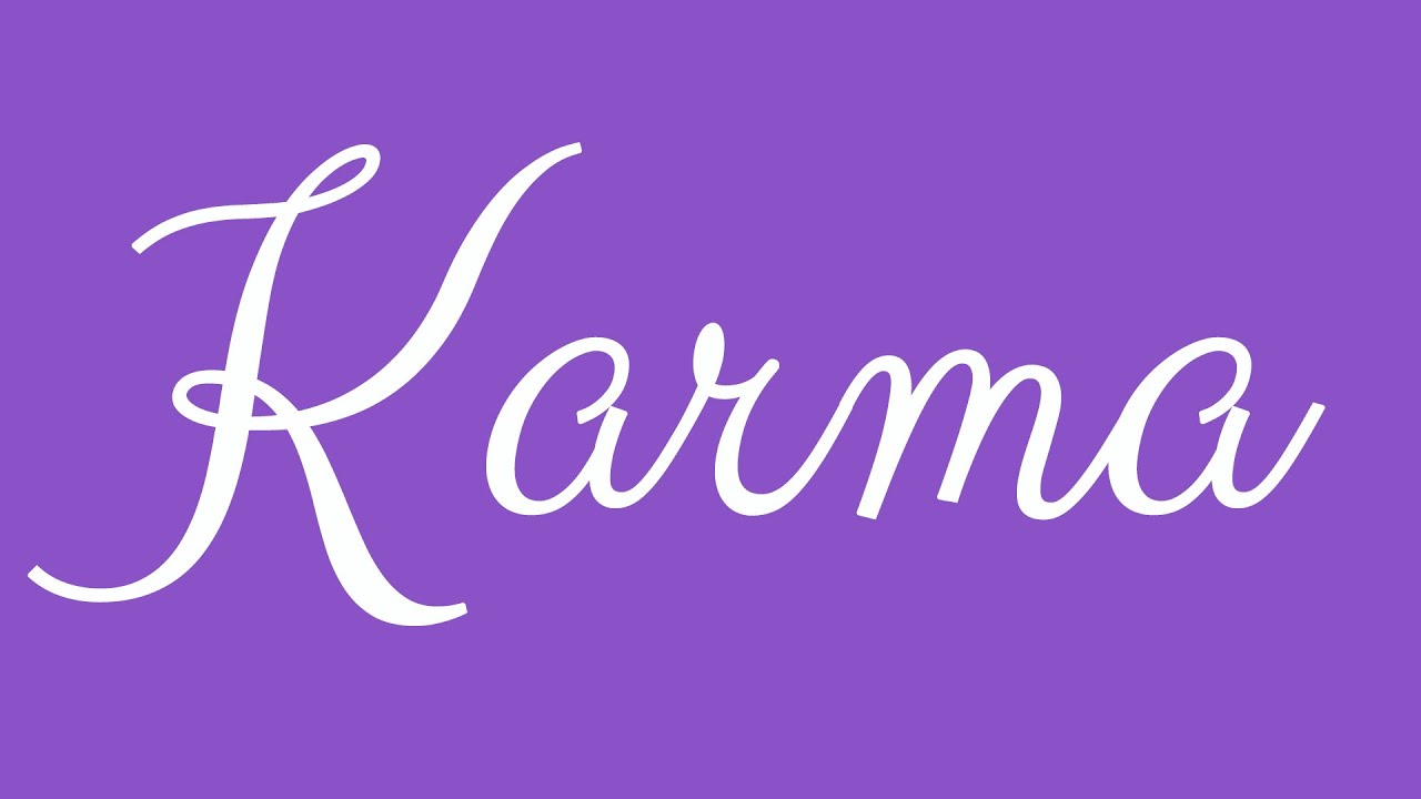 Learn how to Sign the Name Karma Stylishly in Cursive Writing - YouTube