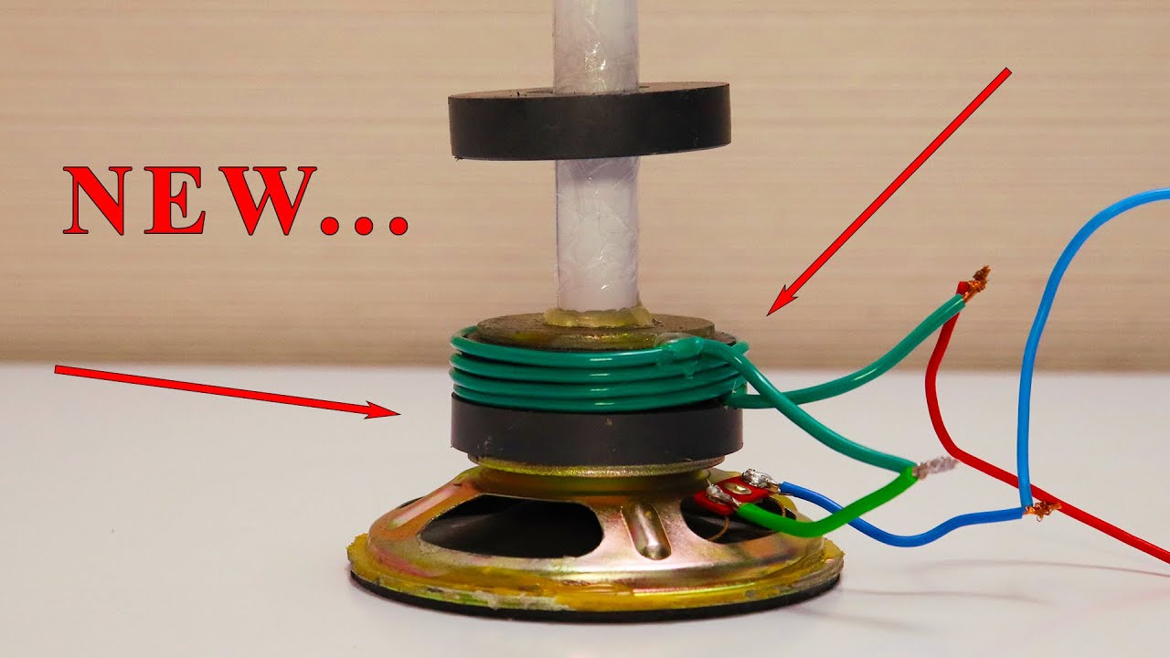 How to Make a Free Power Generator Using Large Magnets and a Speaker ...