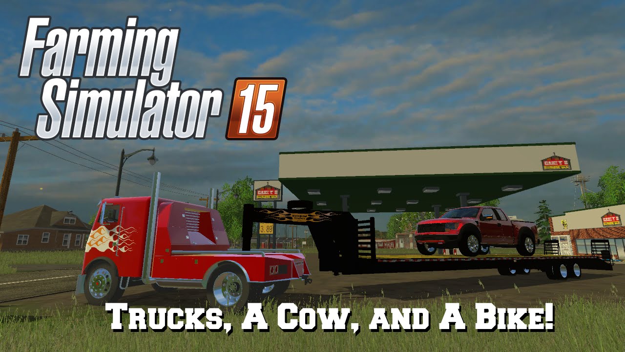 Farming Simulator 15: Mod Spotlight #82: Trucks, A Cow, and A Bike ...