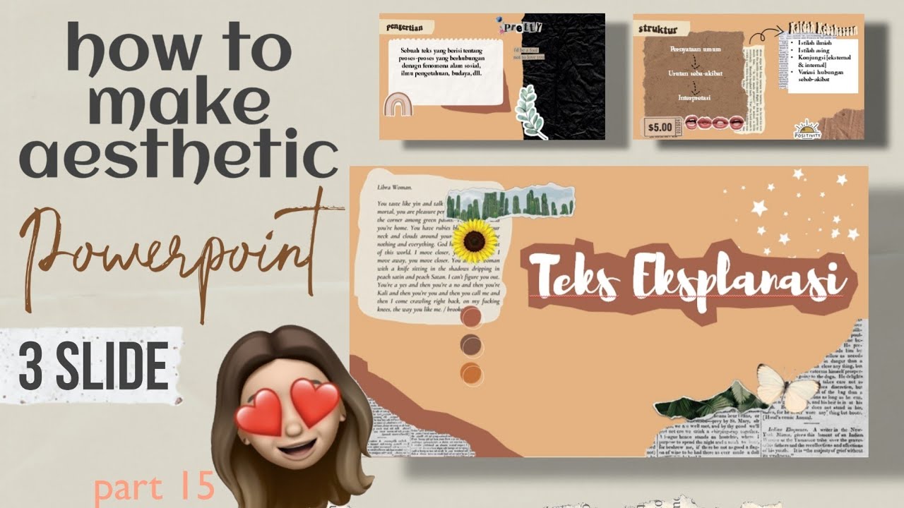 how to make aesthetic powerpoint || cara bikin estetik ppt [pt 15 ...