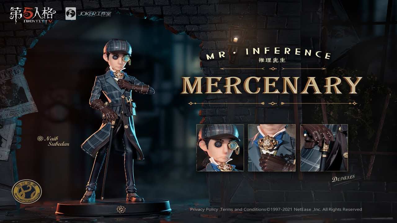 Mercenary A Tier Costume "Mr. Inference" Figure Poster - Identity V ...