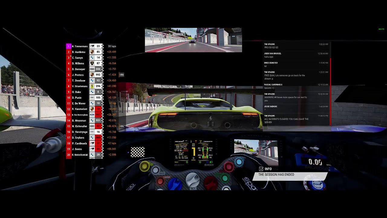 Sim racing belgium Season 9 SPA Bathurst Mclaren evo - YouTube