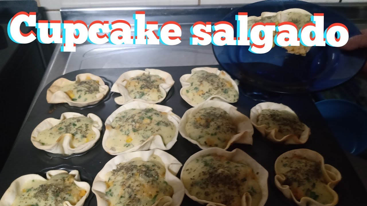 Cupcake salgado passo a passo - YouTube