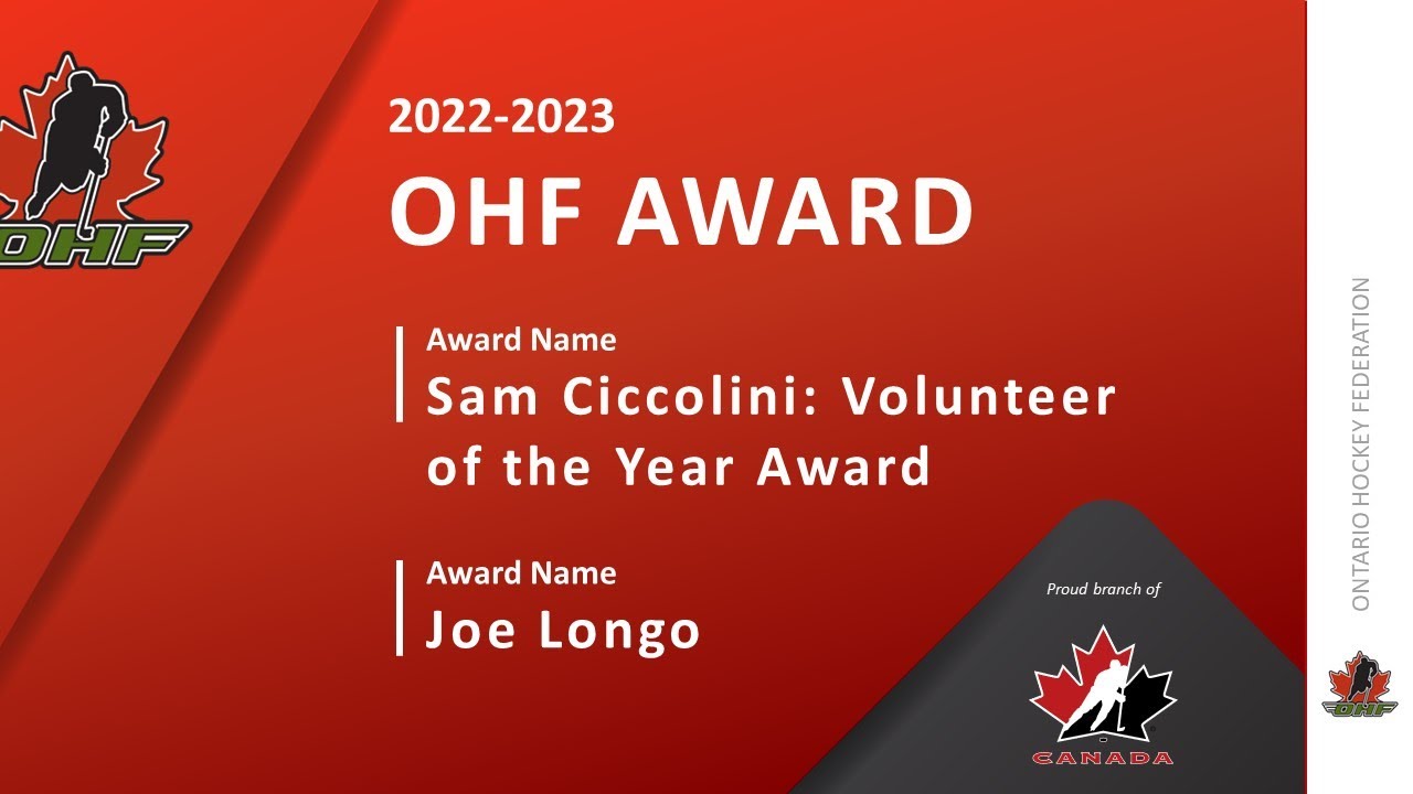 Joe Longo - Sam Ciccolini Volunteer of the Year Award Recipient - YouTube