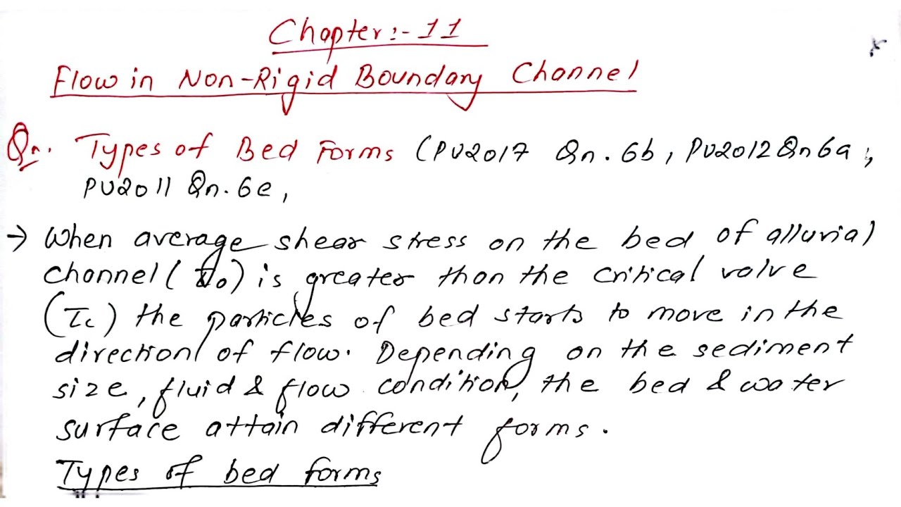 Types of Bed forms | Hydraulic | Prashant YT | Unit:11 | BE Civil | 4th ...
