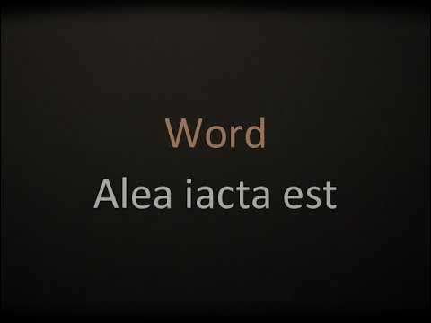 Latin phrase meaning -Alea iacta est - YouTube