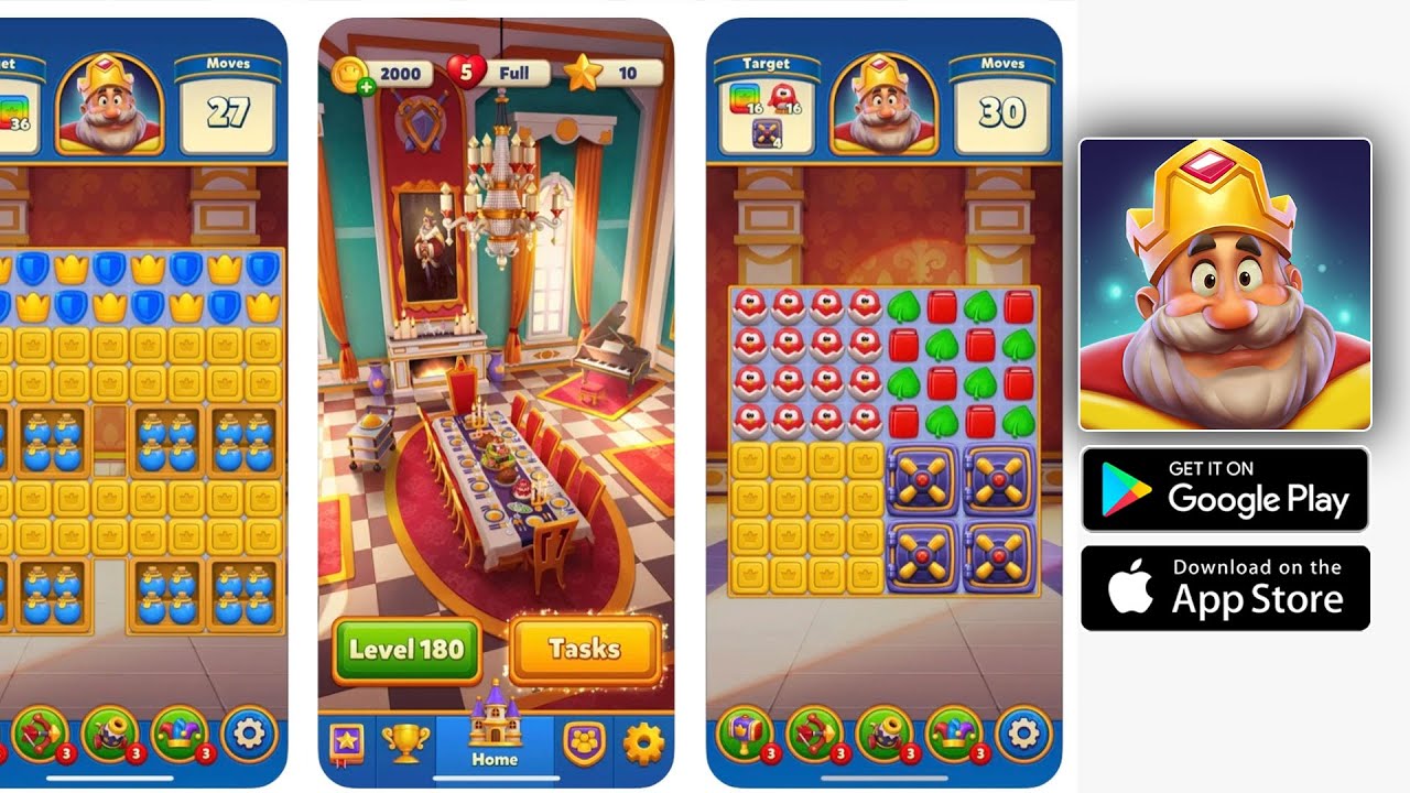 Royal Match Mobile Gameplay Walkthrough (Android, iOS, Google Play ...