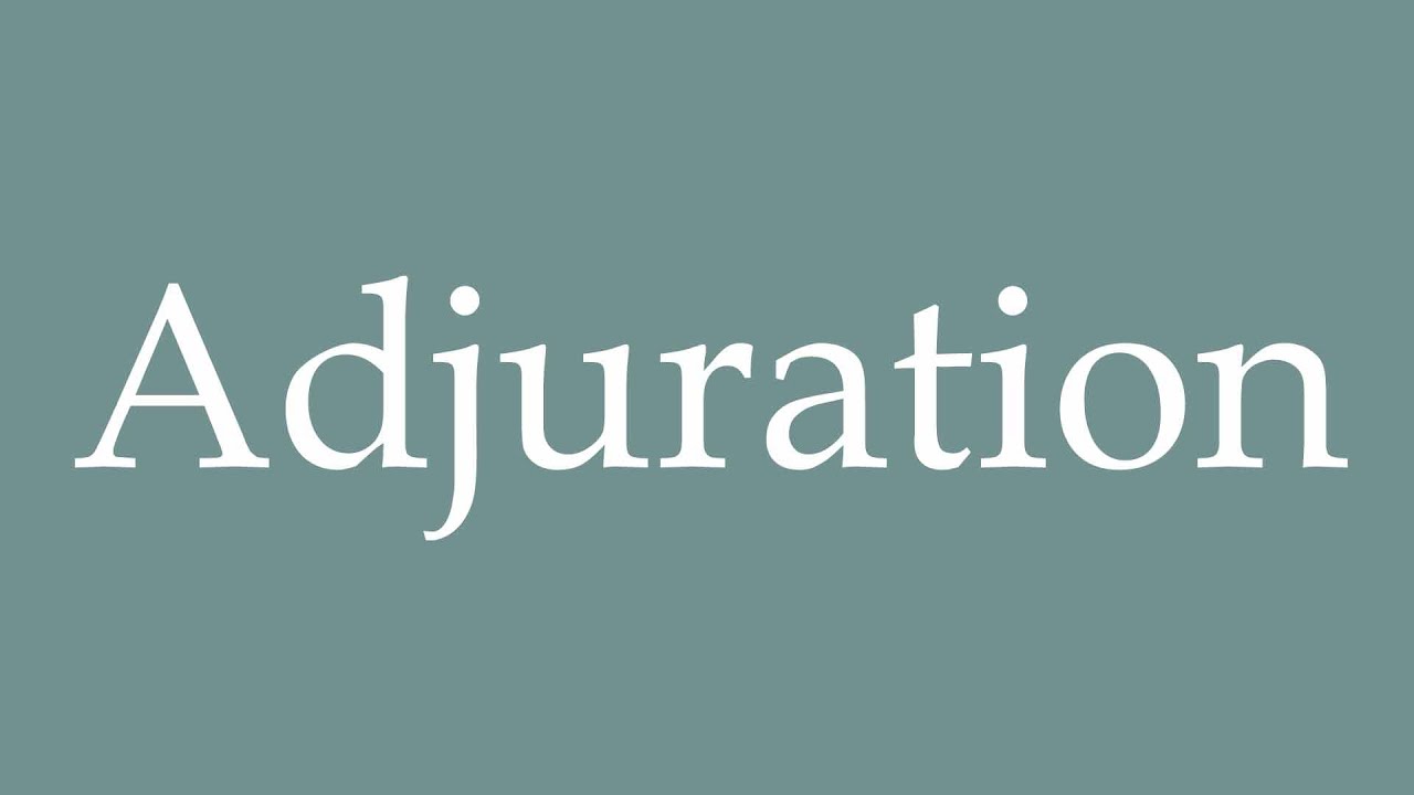How to Pronounce ''Adjuration'' Correctly in French - YouTube