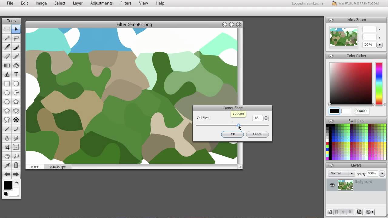 Camouflage filter in Sumo Paint - YouTube
