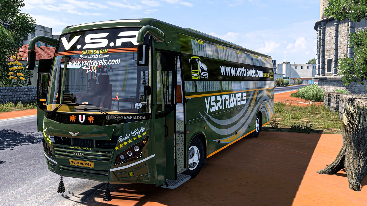 ASHOK LEYLAND - VEERA V8 VSR BS6 BUS ON NARROW ROADS | EURO TRUCK ...