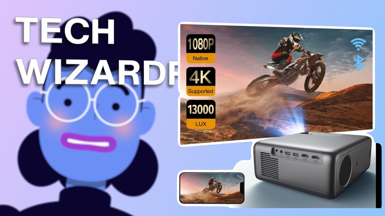 Experience the Big Screen: Raydem's WiFi Projector with Native 1080P ...
