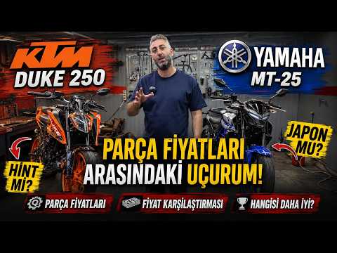 KTM DUKE 250 vs YAMAHA MT-25  Parça Fiyatlarında ki Farklara inanamayacaksınız
