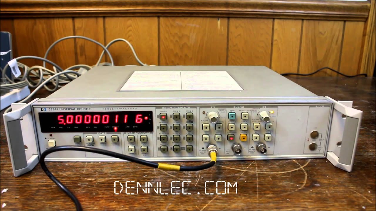 Agilent Hewlett Packard HP 5334A 100MHz 9 digit Universal Counter - YouTube